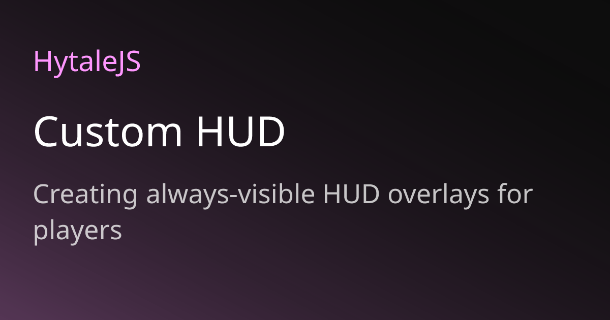Custom HUD